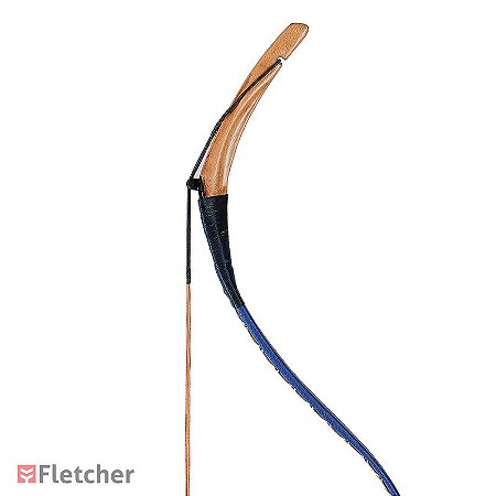 Arco Recurvo Tradicional - Couro Azul - 25 lbs a 28" - Leather Tatar B ...
