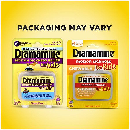 Dramamine Chewable Tablets for Kids - Consumos da Martina