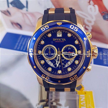 Relógio INVICTA Original Pro Diver 6983 Banhado a Ouro 18kt Pulseira e ...