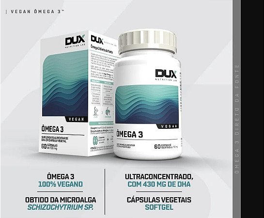 Vegan Ômega 3 Dux - 100% Vegano - 60 Cápsulas - Boa Forma Shop ...