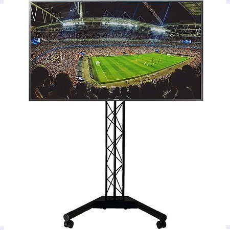 Suporte Para Tv de chão com coluna treliçada. - Ped Tv