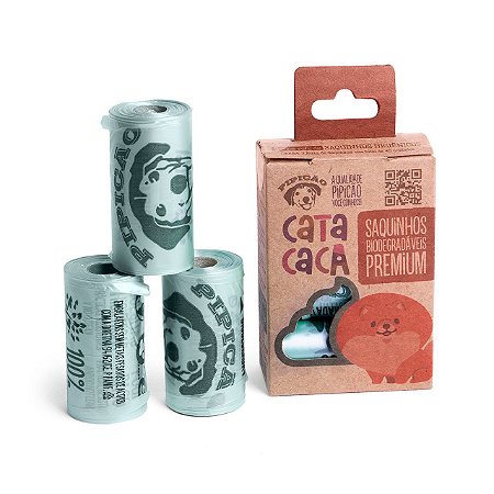 SAQUINHOS CATA CACA C/ 3 ROLOS C/ 45 UN - RSVP - SM Embalagens Descartáveis