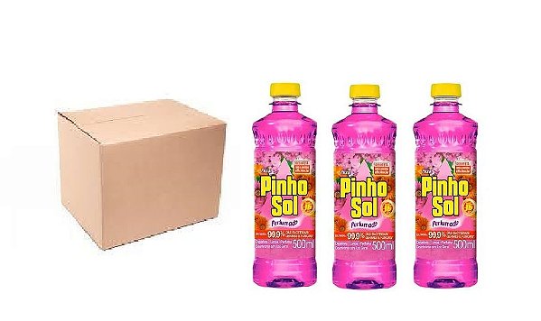 Pinho Sol Floral Caixa c/ 12x500ml. - SM Embalagens Descartáveis
