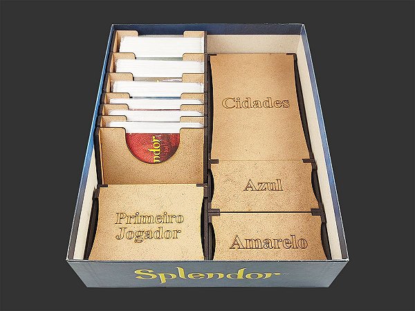 Organizador (INSERT MDF) para Splendor + Expansão - Bucaneiros Acessórios