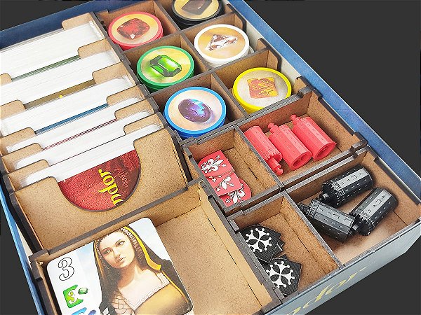 Organizador (INSERT MDF) para Splendor + Expansão - Bucaneiros Acessórios