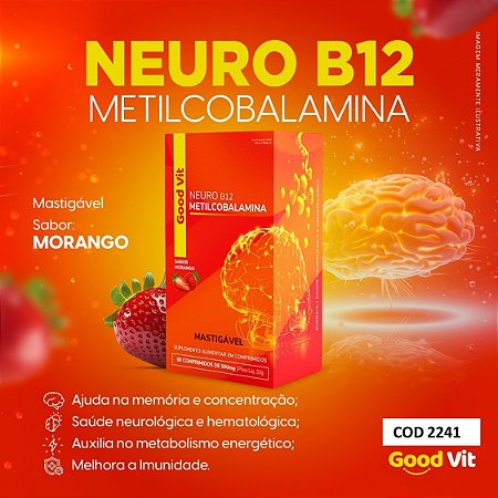 METILCOBALAMINA VITAMINA B12 NEURO B12 GOOD VIT FORTLIFE - Drogaria do ...