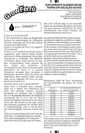 GROW FERRO NORIPURUM NEUTROFER BISGLICINATO FERRO - Drogaria do ...