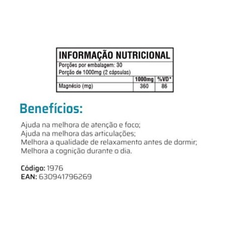 MAG5 MAGNÉSIO CLORETO BISGLICINATO DIMALATO TREONATO TAURATO MAG 6X ...