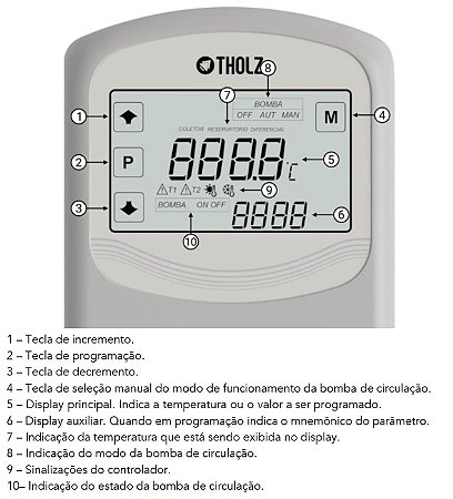 MMZ THOLZ - Controlador Aquecedor Solar, 1 relé, 2 sensores ...
