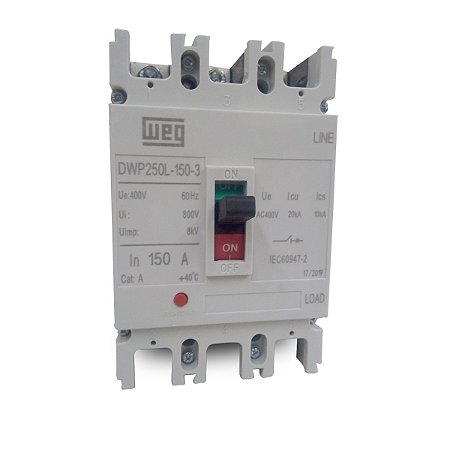 Disjuntor em Caixa Moldada Tripolar Weg DWP250L 150A | View Tech - View Tech | A Maior loja de ...