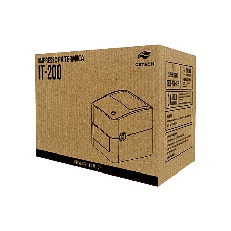 Impressora Térmica P/ Etiquetas, Térmico Direto, IT-200, C3Tech - Loja ...