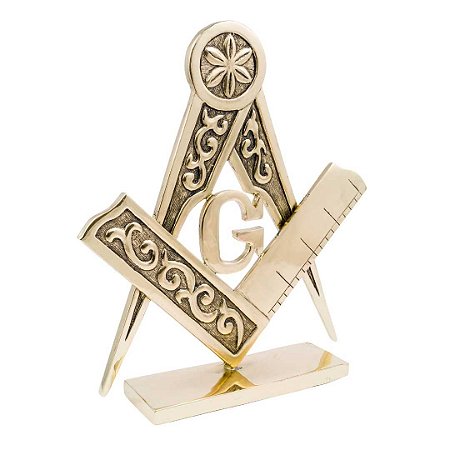 Esquadro e Compasso na Base - BodeShop - Artigos Maçônicos