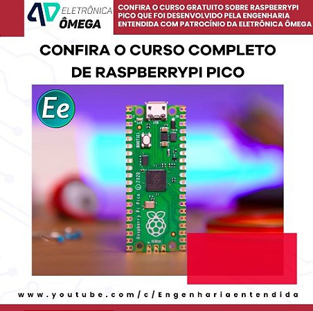 Pack Iniciante Raspberry Pi Pico - Eletrônica Ômega