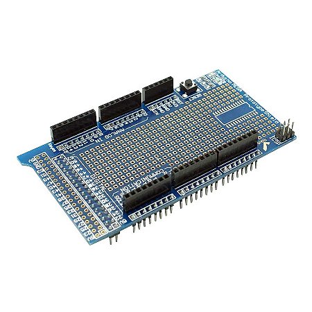 Mega Protoshield para Arduino + Mini Protoboard - Eletrônica Ômega
