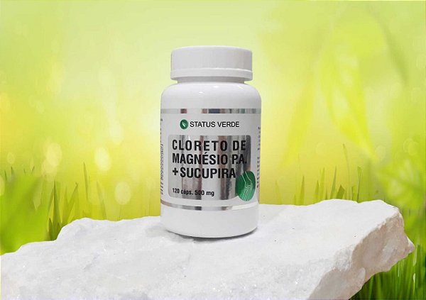 Kit 12 Cloreto de Magnésio P.A + Sucupira 120 Cápsulas cada - Status Verde - Status Verde