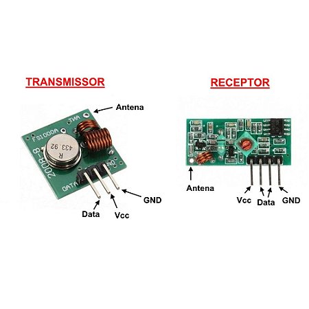 Módulo Rf Transmissor e Receptor 433MHz AM - Bit Maker - Arduinos ...