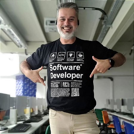 Camisa Software Developer preta - Caneca do Dev - Canecas e produtos de ...