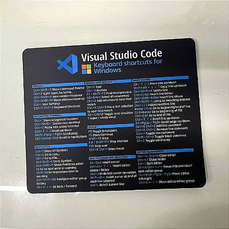 Mouse Pad VS Code Windows Keyboard Shortcuts - Caneca do Dev - Canecas ...