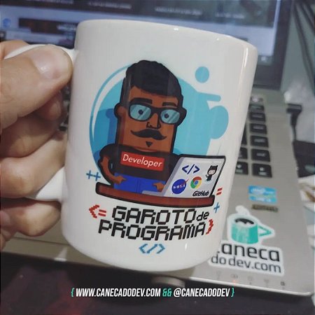 Caneca Garoto de Programa Negro - Caneca do Dev - Canecas e produtos de ...