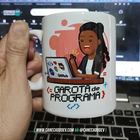 Caneca Garota de Programa Negra - Caneca do Dev - Canecas e produtos de ...