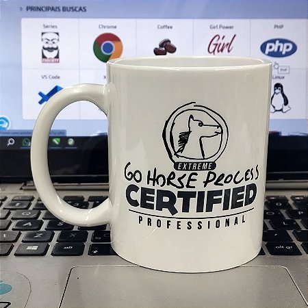 Caneca Extreme Go Horse Process Certified Professional - Caneca do Dev - Canecas e produtos de ...