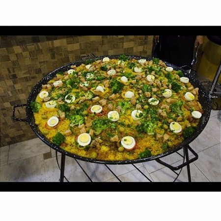 Disco Tacho Paella Paeja Caipira Esmaltado Preto 80cm Com Alças ...