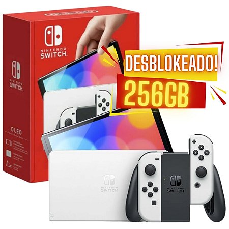 Nintendo Switch OLED Branco DESBLOQUEADO 256GB