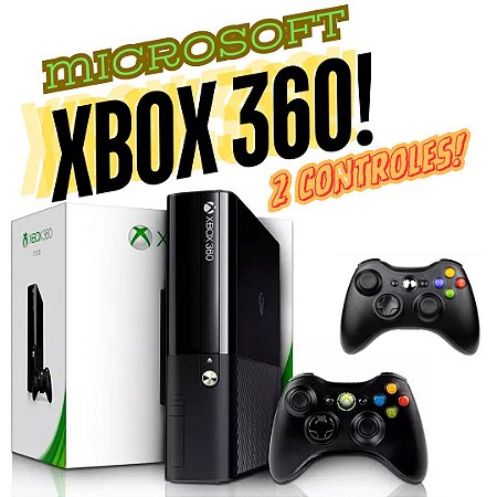 Xbox 360 Super Slim 2015 com 2 Controles