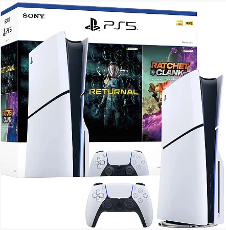 Sony Playstation 5 1TB Slim com Leitor de Disco Pack 2 jogos