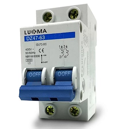 Disjuntor Mini Bipolar 70A 2 Polos - LUKMA - Mercadão Lojista - Distribuidora de materiais de ...
