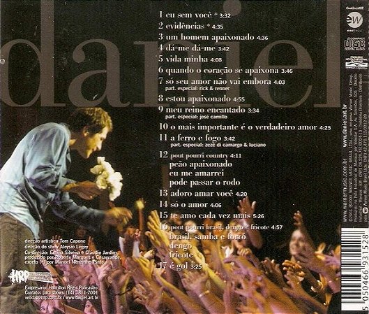 Daniel – 20 Anos De Carreira - Ao Vivo - Colecionadores Discos - vários ...