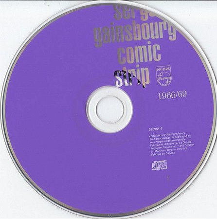 Serge Gainsbourg – Comic Strip - Colecionadores Discos - vários títulos em Vinil, CD, Blu-ray e DVD