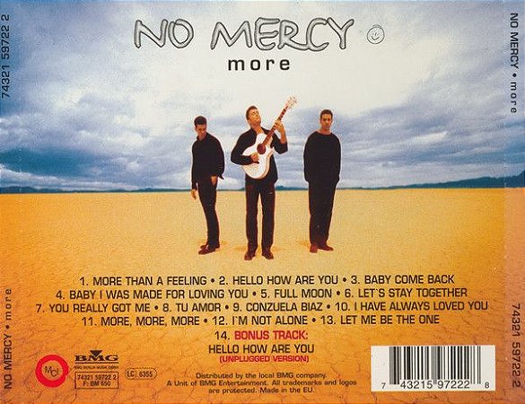 CD - No Mercy ‎– More (incluindo a música "Baby Come Back" da Novela ...