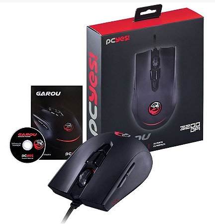 MOUSE GAMER PCYES GAROU 24873 3200DPI - Evolutek Informática | O melhor ...