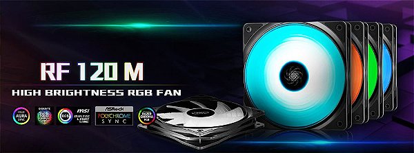 KIT 05 FAN DEEPCOOL RF120M 120MM RGB DP-FRGB-RF120-5C-M - Evolutek ...