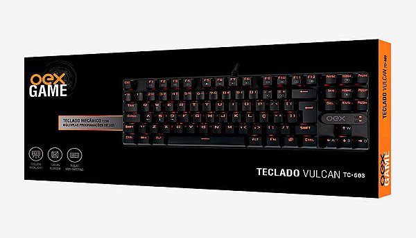 TECLADO MECÂNICO OEX VULCAN SWITCH BLUE TC603 - Evolutek Informática ...