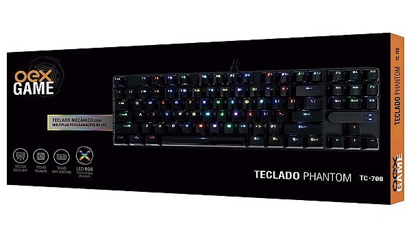 TECLADO MECÂNICO OEX PHANTOM SWITCH BLUE TC700 - Evolutek Informática ...