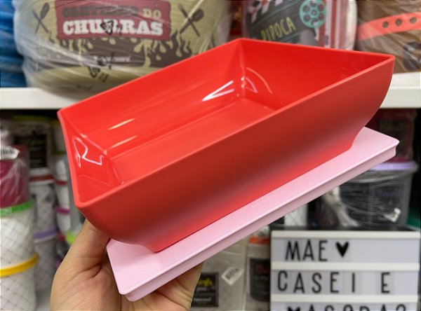 Tupperware Travessa Zen Line 1,75 Litros Rosa - Mãe, Casei e Agora ...