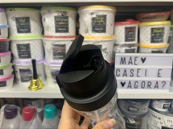 Tupperware Pack com 2 Condiserve 570 ml Tampa Preta - Mãe, Casei e ...