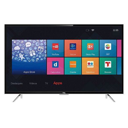 Tv TCL 55 polegadas Smart LED L55S4900FS Full HD 3 HDMI 2 USB Preta com ...