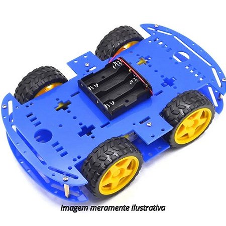 Kit Chassi Carro 4WD 4 Rodas Robótica Arduino - SmartProjects Brasil ...
