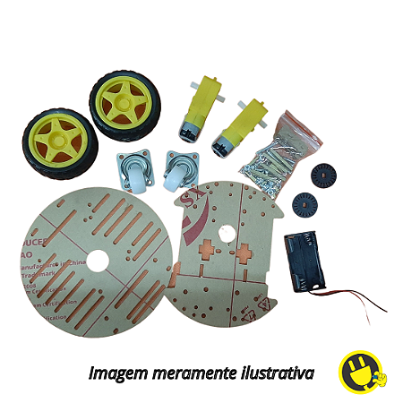 Kit Chassi Carro 2WD Redondo Robótica Arduino - SmartProjects Brasil ...