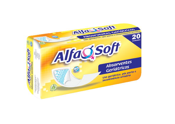 ABSORVENTE GERIÁTRO ALFASOFT - FRALDAS A PREÇO DE FÁBRICA