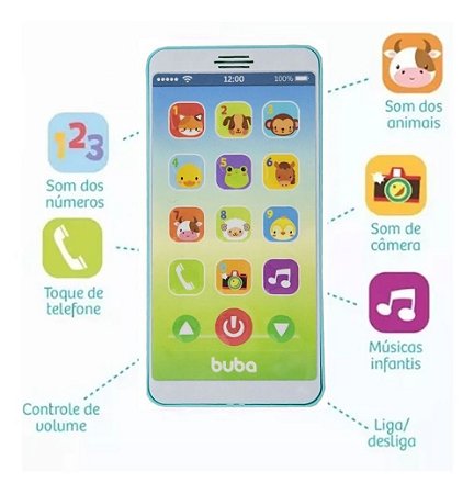 Baby Phone Celular Para Bebês - Zize Trekos - Artigos para crianças e bebês