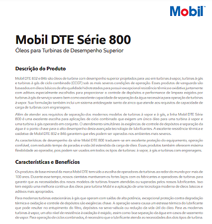 MOBIL DTE 832 200 Litros - Óleo para Turbinas de Desempenho Superior - Fast Car Brasil ...
