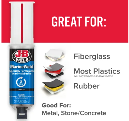 J-B Weld MarineWeld 50172 Syringe 25 ml - Adesivo e Selante Marítimo ...
