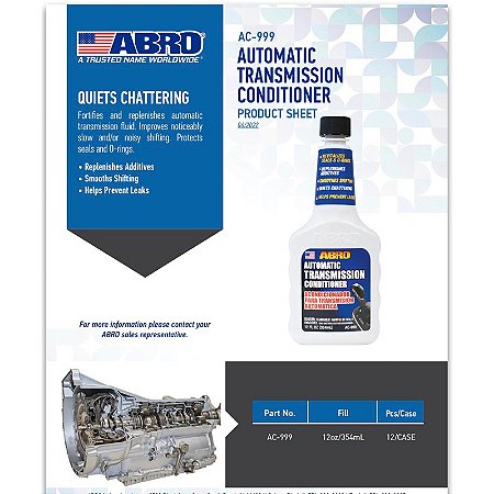 ABRO AC-999 AUTOMATIC TRANSMISSION Suplemento para Transmissão Autom ...