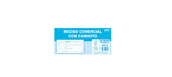 Recibo Comercial com Canhoto 50 fls - Animativa - Papelaria Virtual - A Sua Papelaria Online ...