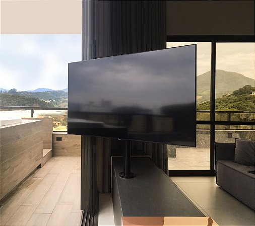 Suporte giratório para tv modelo para móvel, acabamento preto - Pipes ...