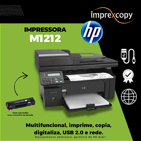 Multifuncional Laser HP M1212 - lojaimprexcopy.com.br